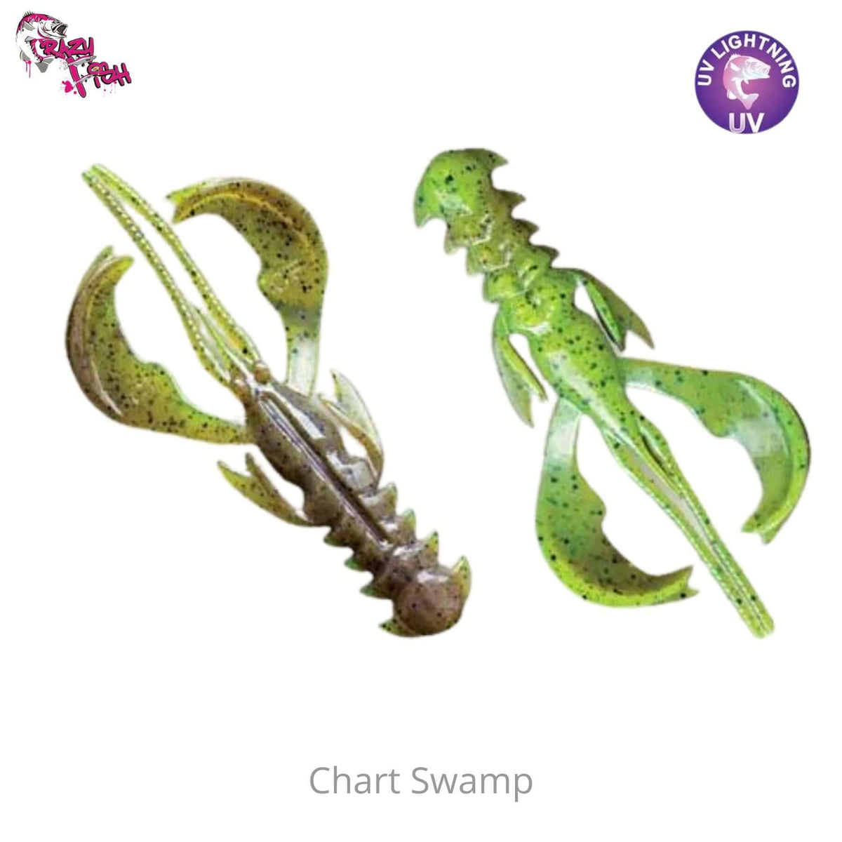 Crazy Fish Nimble Jigi 1.6" (40mm) 9kpl | Chart Swamp (30D)