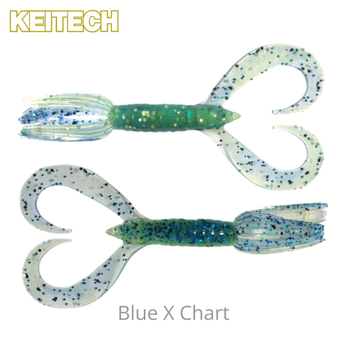 Keitech Little Spider Jigi 3" 8kpl. | Blue X Chart