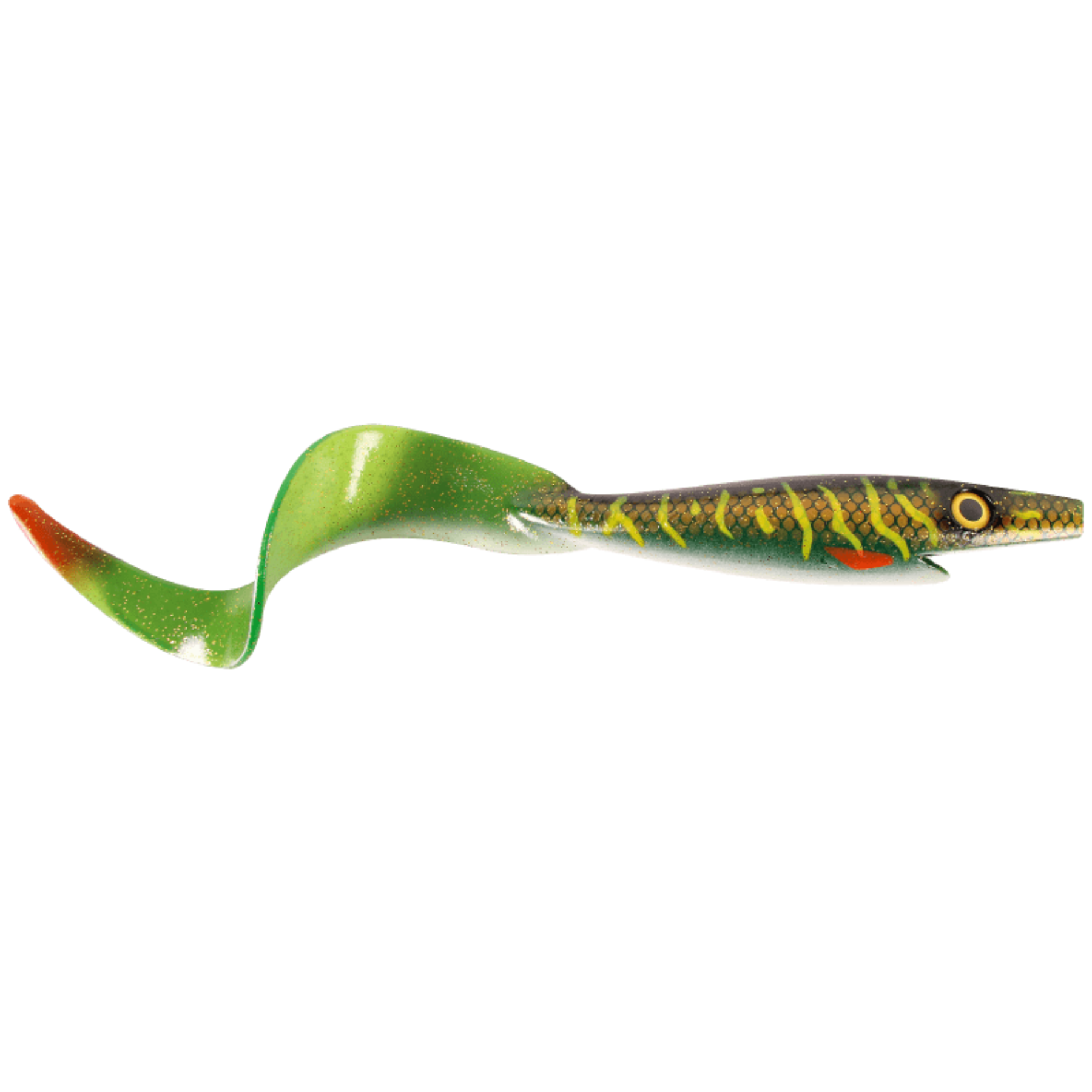 Strike Pro Giant Pig Tail Haukijigi 40cm 130g | Green Motoroil Pike UV ...